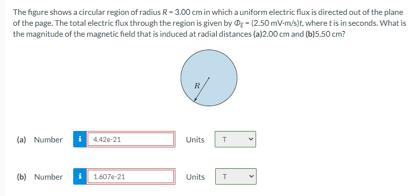 Solved The figure shows a circular region of radius R=3.00 | Chegg.com