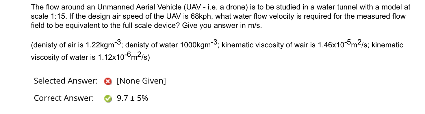 Solved The flow around an Unmanned Aerial Vehicle (UAV - | Chegg.com