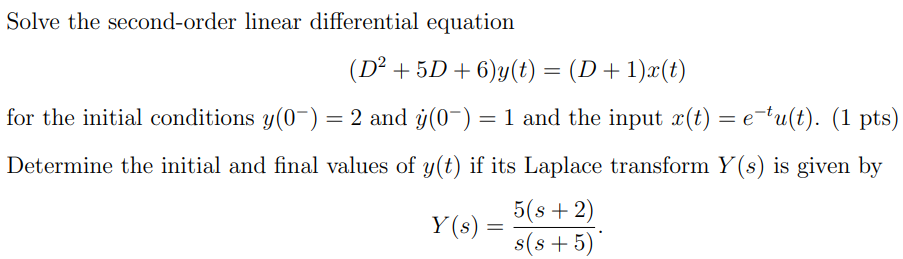 Solved Solve the second-order linear differential equation | Chegg.com