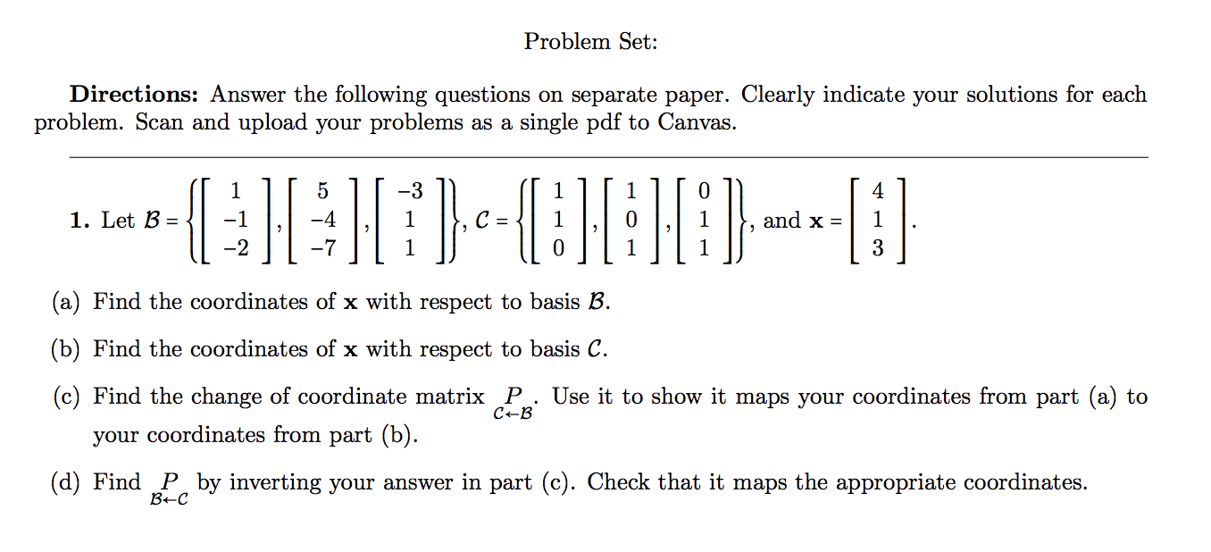 Solved Problem Set: Directions: Answer the following | Chegg.com