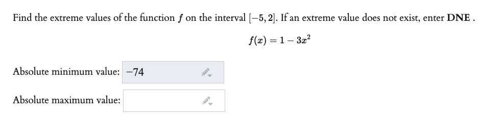 Solved Find the extreme values of the function f on the | Chegg.com