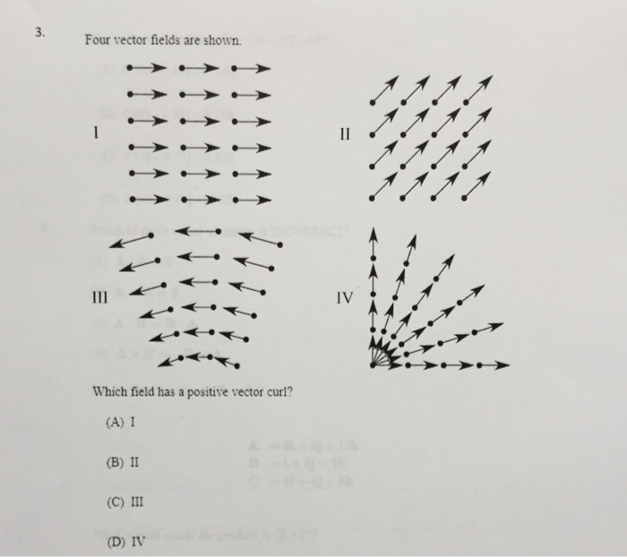 Solved Four vector fields are shown. IV Which field has a | Chegg.com