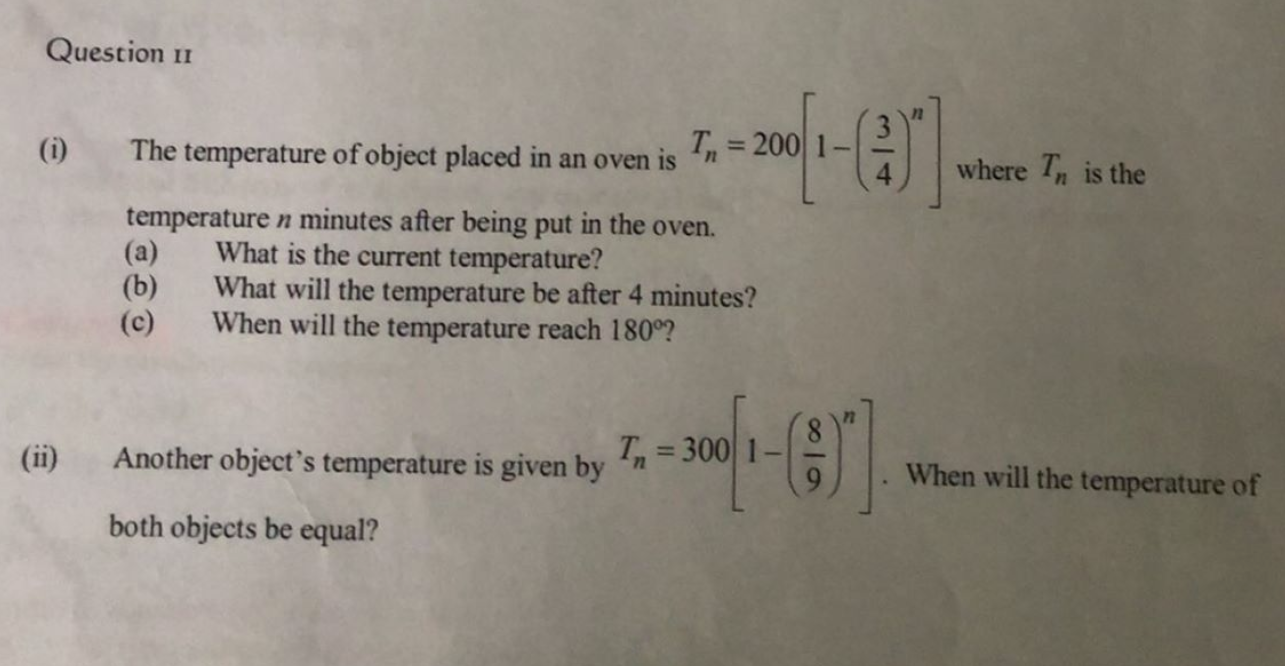 Solved Question 11 The temperature of object placed in an | Chegg.com