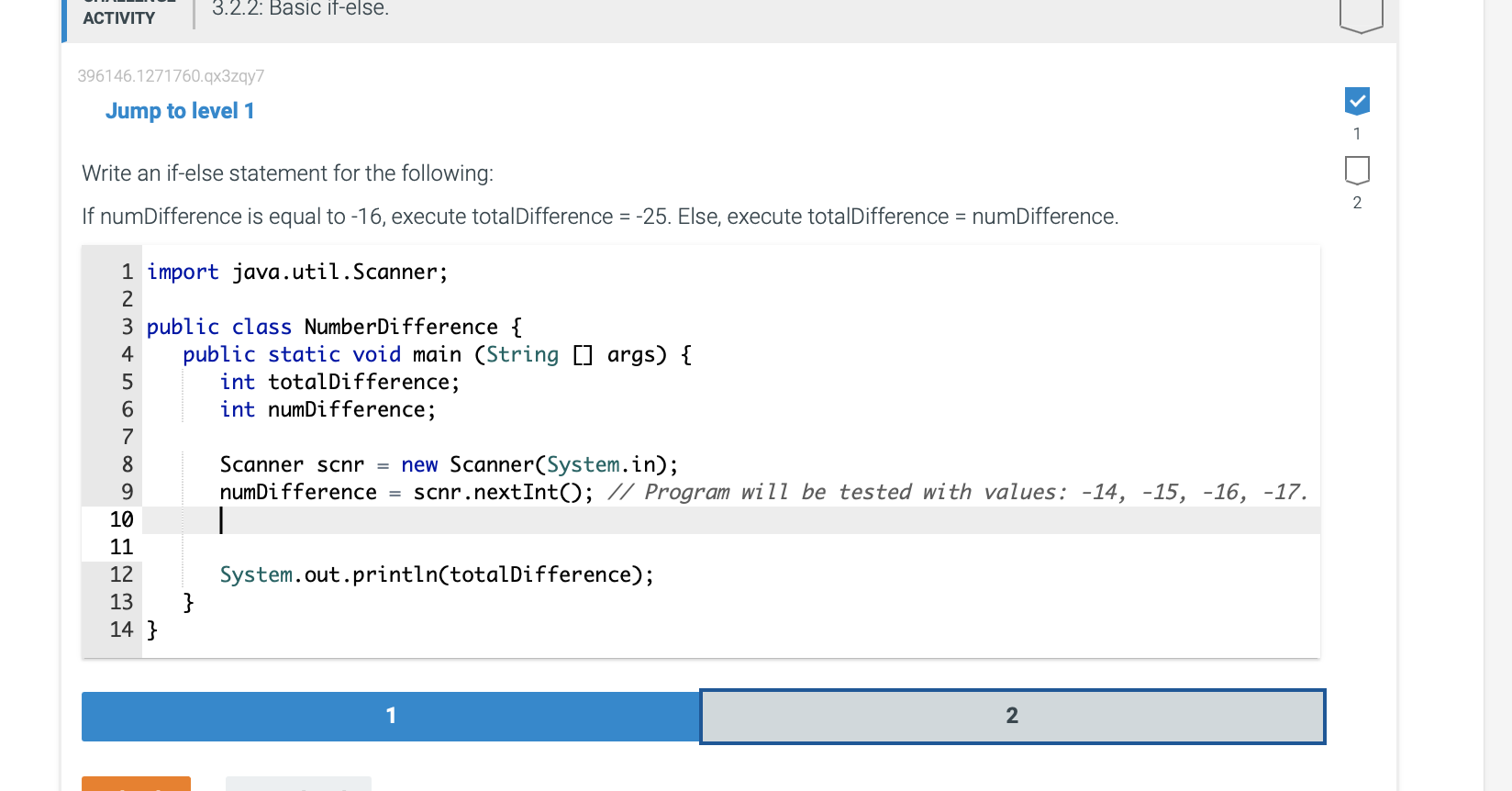 Solved 3.2.2: Basic if-else. ACTIVITY 396146.1271760.qx3zqy7 | Chegg.com