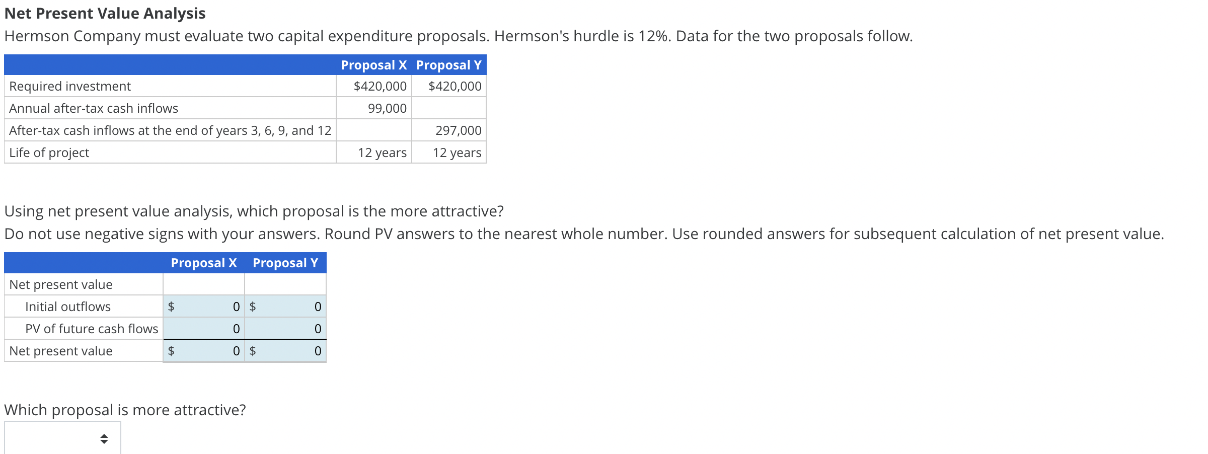 Solved Net Present Value Analysis Hermson Company must | Chegg.com