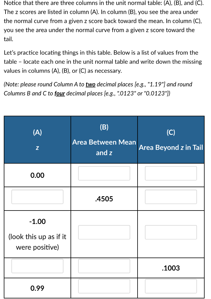 Solved Notice that there are three columns in the unit | Chegg.com