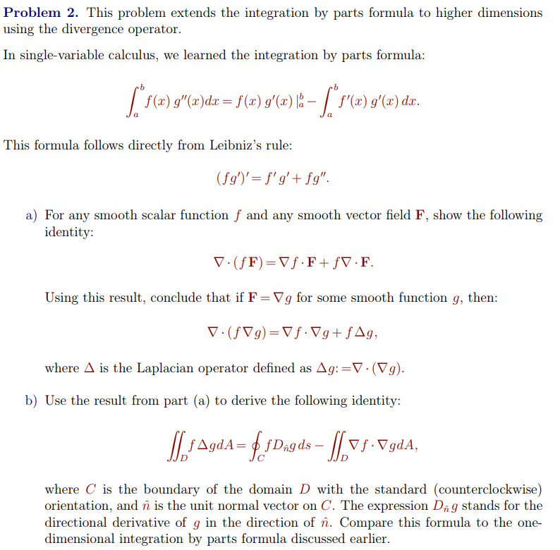 Solved Problem 2. ﻿This problem extends the integration by | Chegg.com