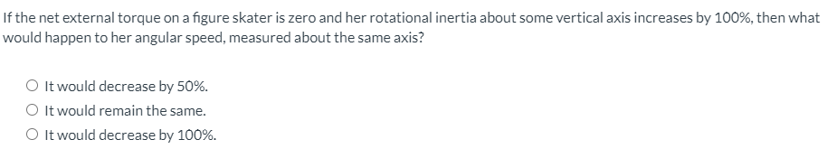 Solved If the net external torque on a figure skater is zero | Chegg.com