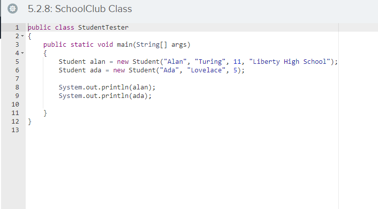 Solved Exercise 5.2.8: SchoolClub Class 5 points Let's Go! | Chegg.com Solved Exercise 5.2.8: SchoolClub Class 5 points Let's Go! | Chegg.com