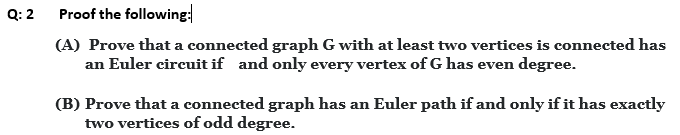 Solved Q: 2 Proof the following: (A) Prove that a connected | Chegg.com