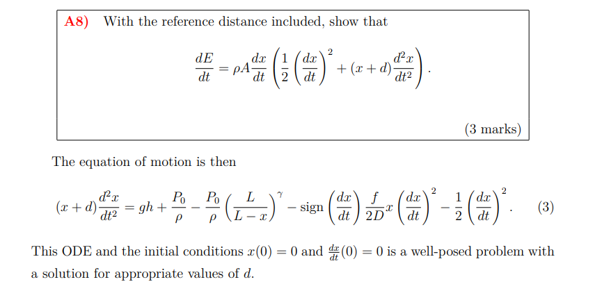 Equation 2 allows one to model the flow of water into | Chegg.com
