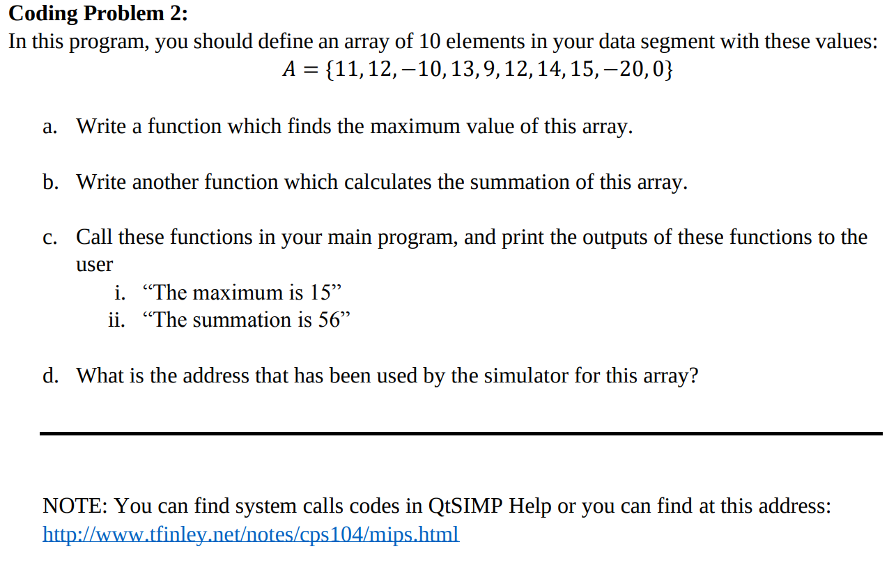 Coding Problem 2: In this program, you should define | Chegg.com