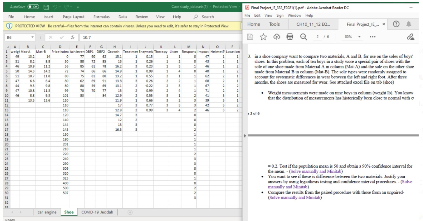 AutoSave Off 2 Case study_datasets(1) - Protected | Chegg.com