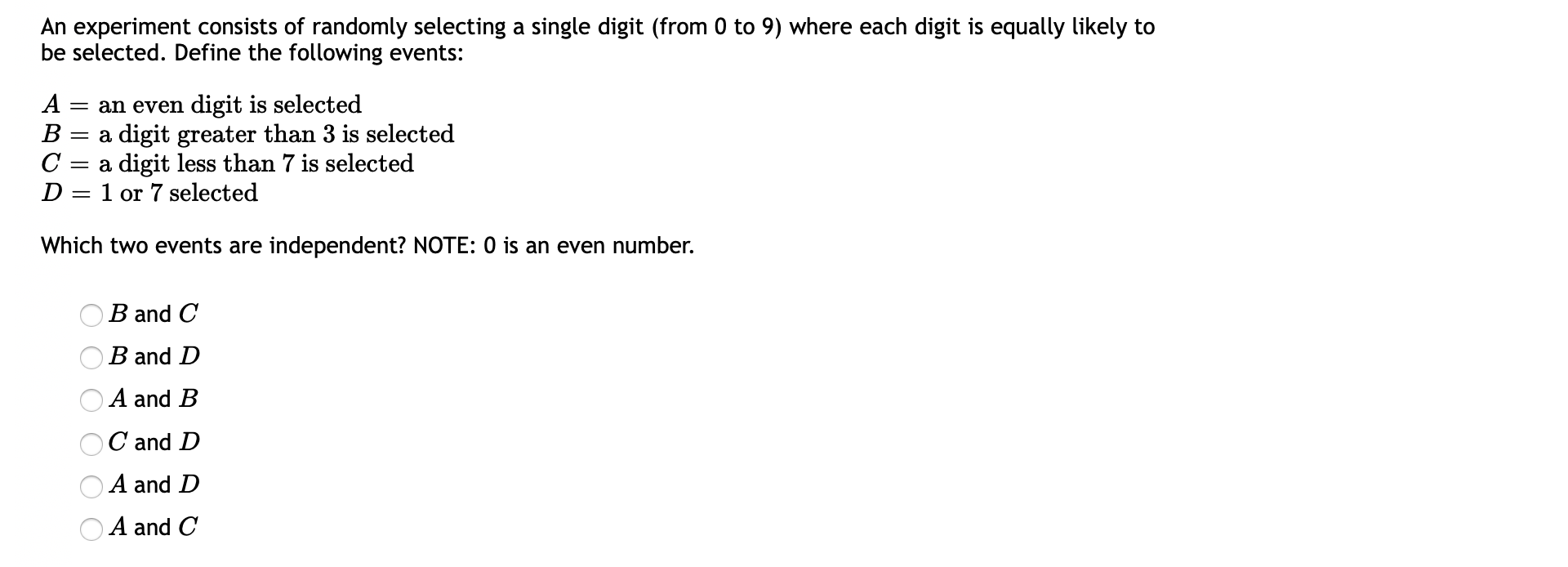 Solved An Experiment Consists Of Randomly Selecting A Single 