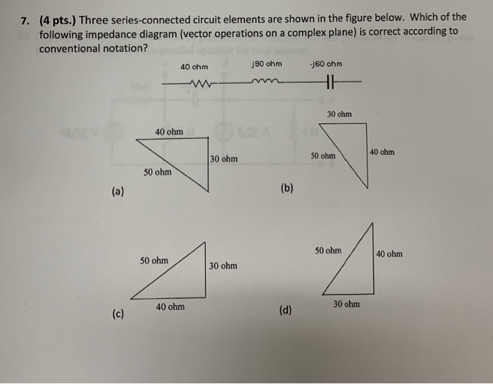 Solved (4 pts.) Three series-connected circuit elements are | Chegg.com