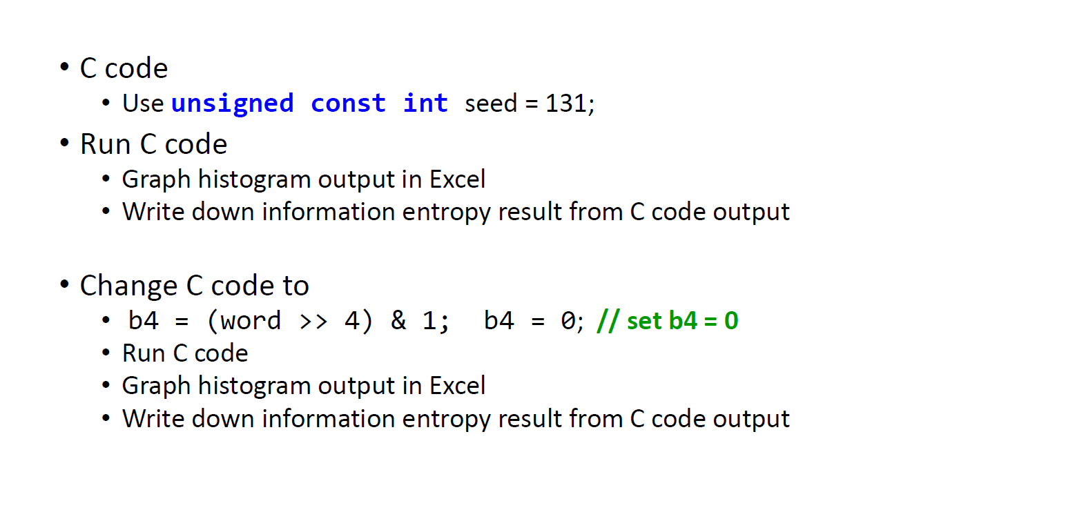 Solved C Code Use Unsigned Const Int Seed 131 Run C 