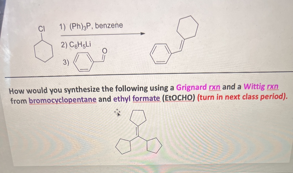 Solved 1) (Ph)3P, benzene 2) C6H5Li 3) How would you | Chegg.com