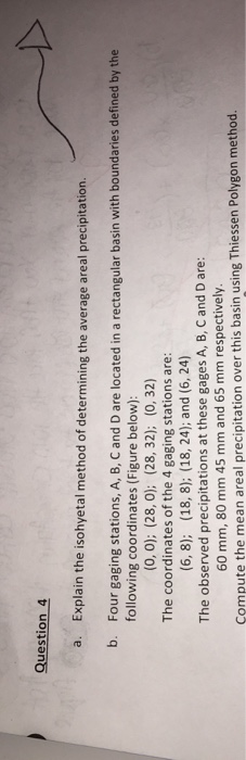 Solved a. Explain the isohyetal method of determining the | Chegg.com