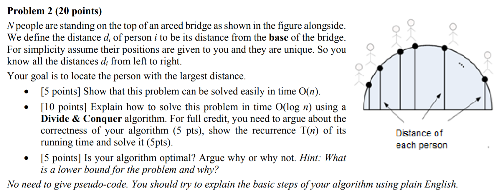 Solved Algorithms Describe the base case Be specific. To | Chegg.com
