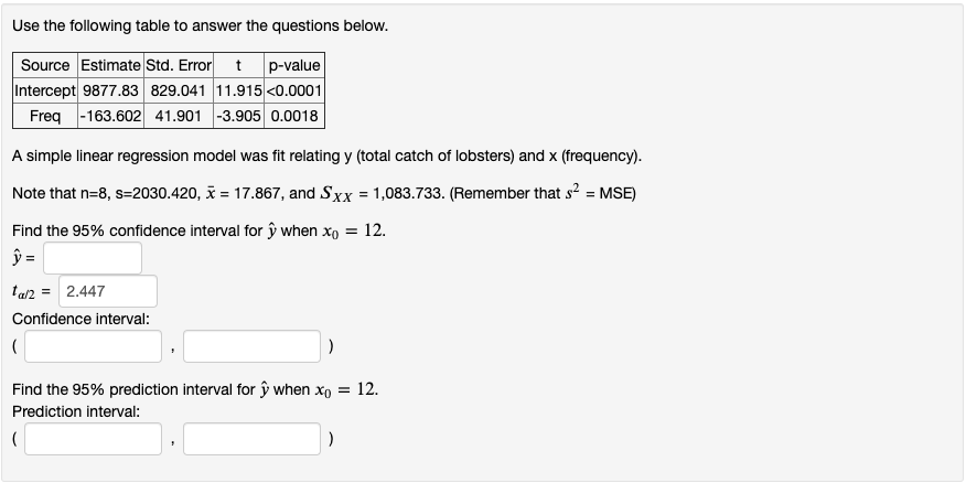 Solved Use the following table to answer the questions | Chegg.com