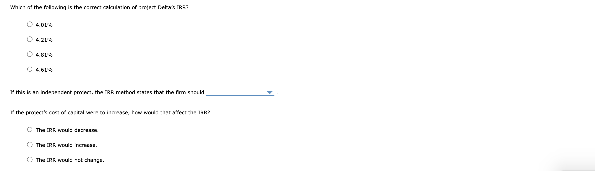 Solved The internal rate of return (IRR) refers to the | Chegg.com