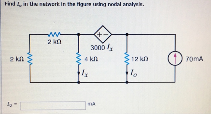 Solved Find Io in the network in the figure using nodal | Chegg.com