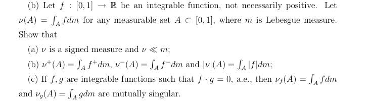 Solved (b) Let f : [0, 1] → R be an integrable function, not | Chegg.com