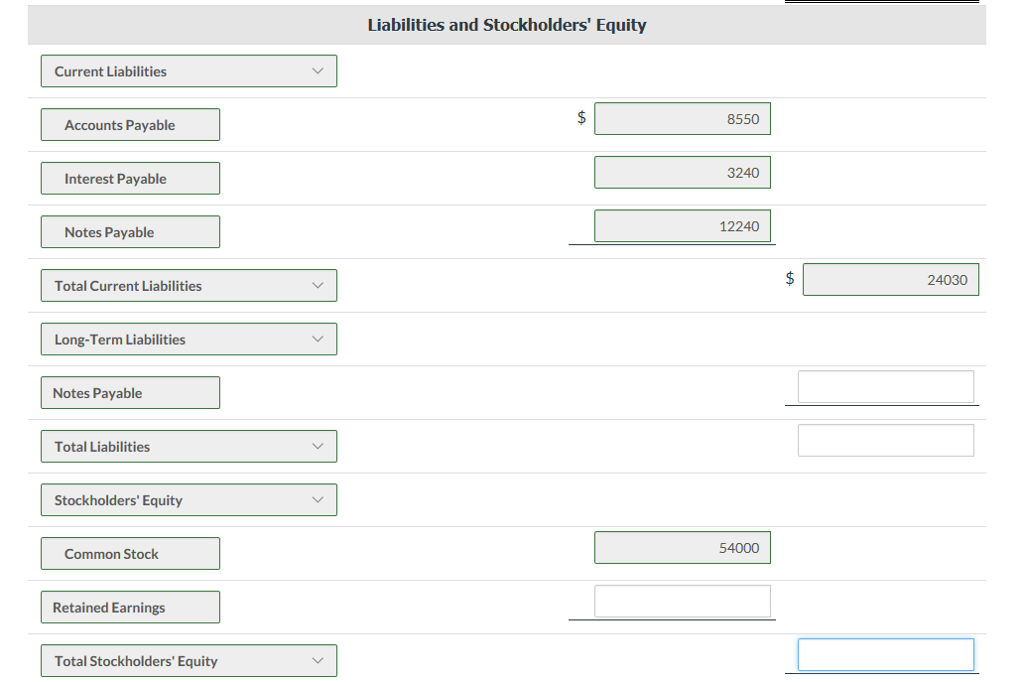 Solved Liabilities and Stockholders' Equity Current | Chegg.com