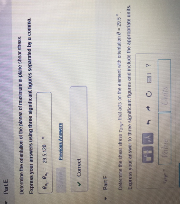 Solved PartA Determine the state of stress on an Determine | Chegg.com Solved PartA Determine the state of stress on an Determine | Chegg.com