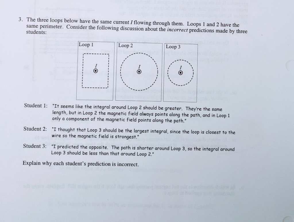 Solved 3. The three loops below have the same current I | Chegg.com