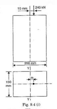 Problem 9.1. A rectangular column of width 200 mm and | Chegg.com