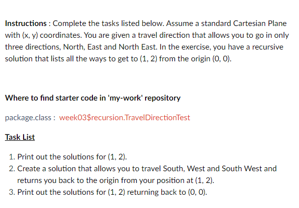 Solved Instructions : Complete the tasks listed below. | Chegg.com