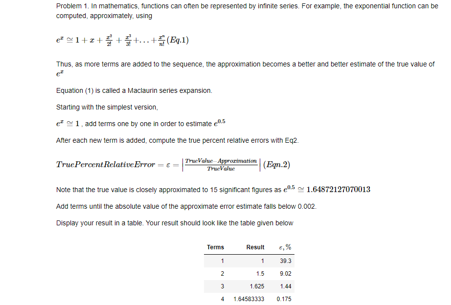 Solved Problem 1. In mathematics, functions can often be | Chegg.com