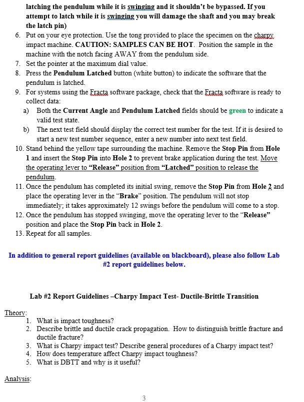 Solved Need help to write a lab report Charpy Impact Test- | Chegg.com