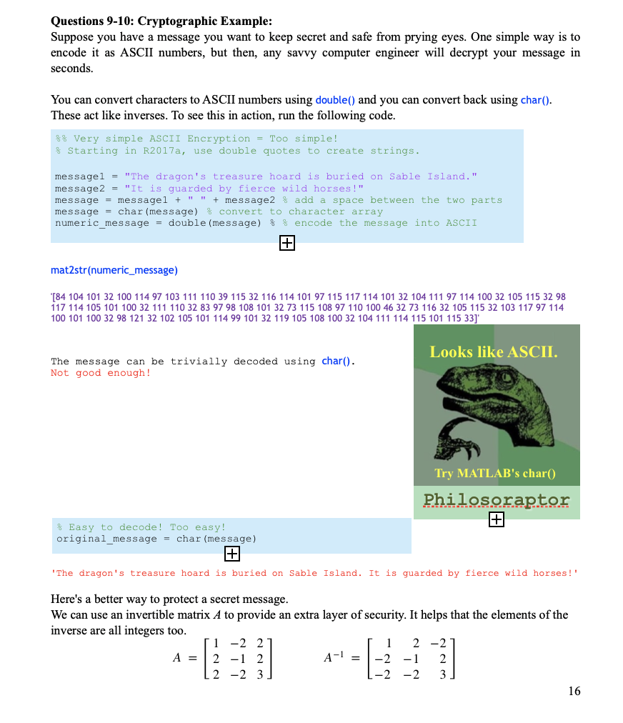 Solved Question 2 Matlab Has A Command That Gives Magic 