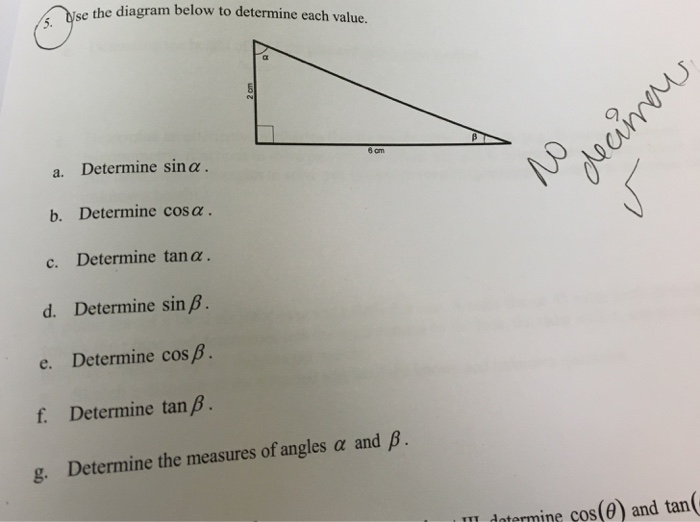 Solved Use diagram below to determine each value. a. | Chegg.com