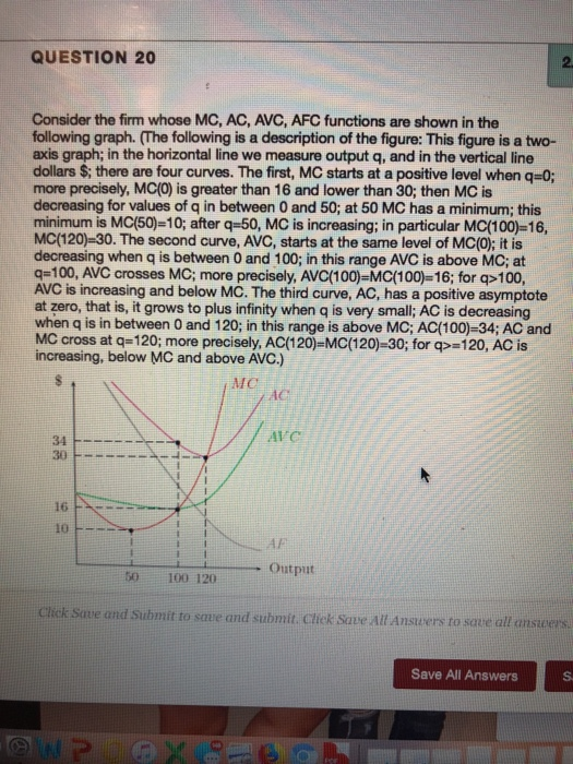 Solved QUESTION 20 2. Consider the firm whose MC, AC, AVC, | Chegg.com