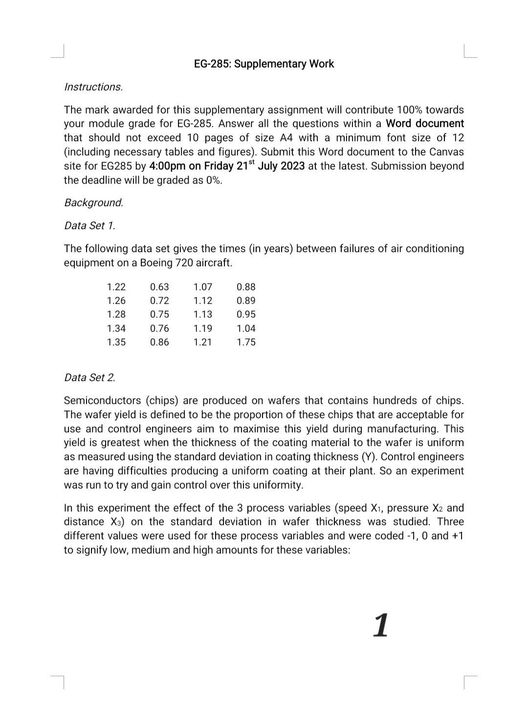 Solved 1. To model the times between failures using the | Chegg.com