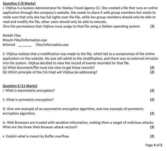 Solved Question 5 [8 Marks] i. Vitjitua is a System | Chegg.com