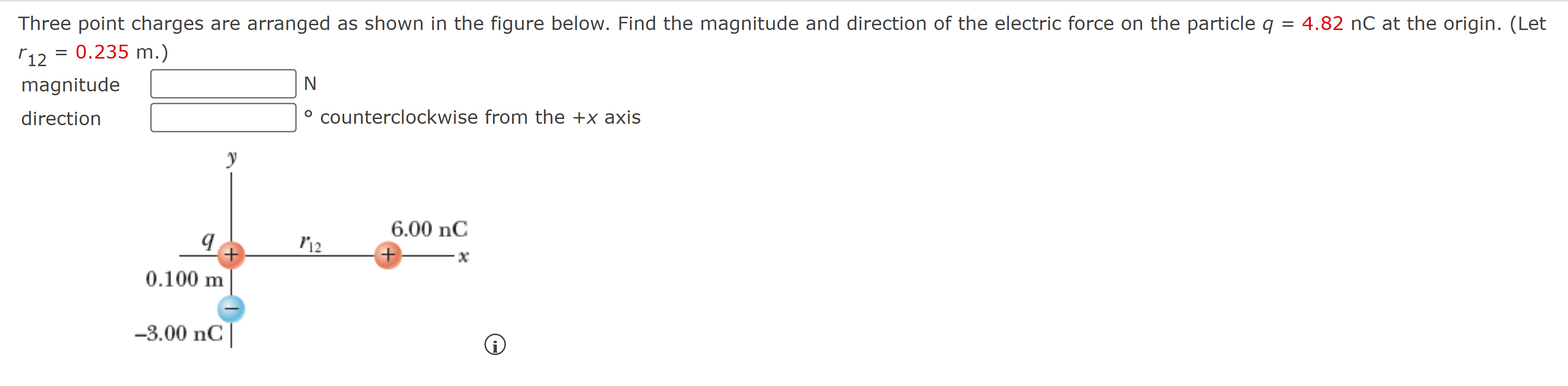 Solved Three point charges are arranged as ﻿shown in ﻿the | Chegg.com