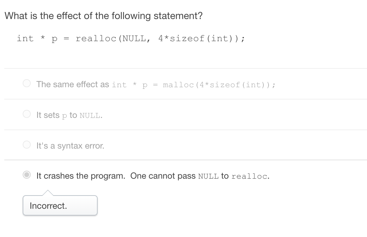 Solved What Is The Effect Of The Following Statement Int