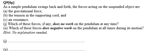 Solved As a simple pendulum swings back and forth, the | Chegg.com