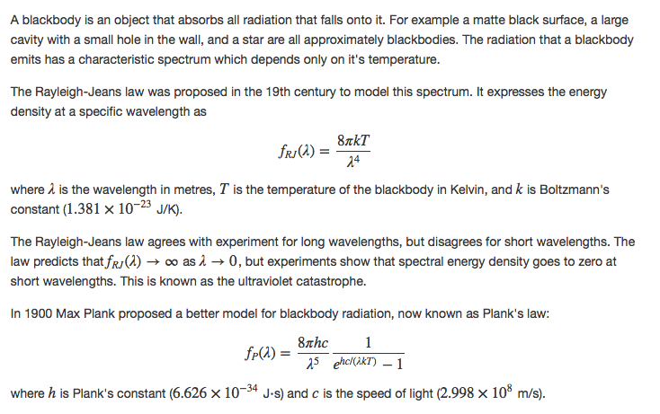 Solved A blackbody is an object that absorbs all radiation | Chegg.com