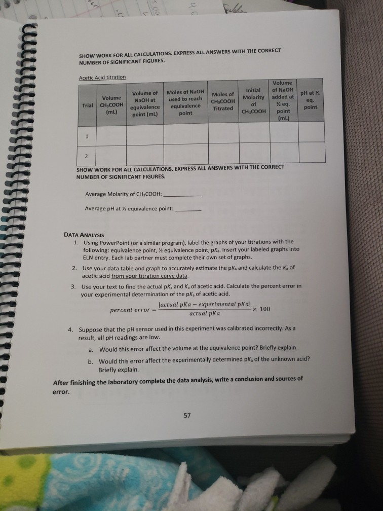 Currently do an Acid-Base Titration lab. I've | Chegg.com