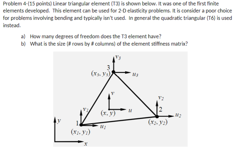 Solved Problem 4 15 Points Linear Triangular Element T3 7400