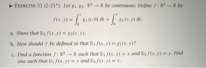 Solved EXERCISE 51 (2-21*). Let g1.g2: R2 R be continuous. | Chegg.com