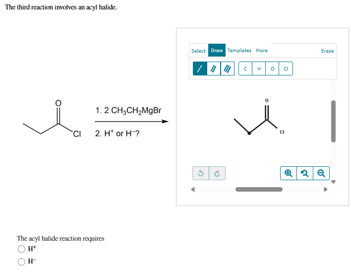 [Solved]: Three reactions between a Grignard reagent and a c