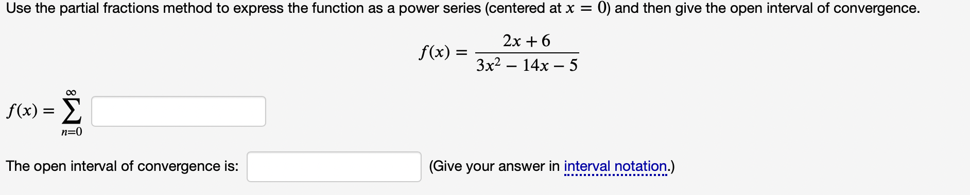 Solved Use the partial fractions method to express the | Chegg.com