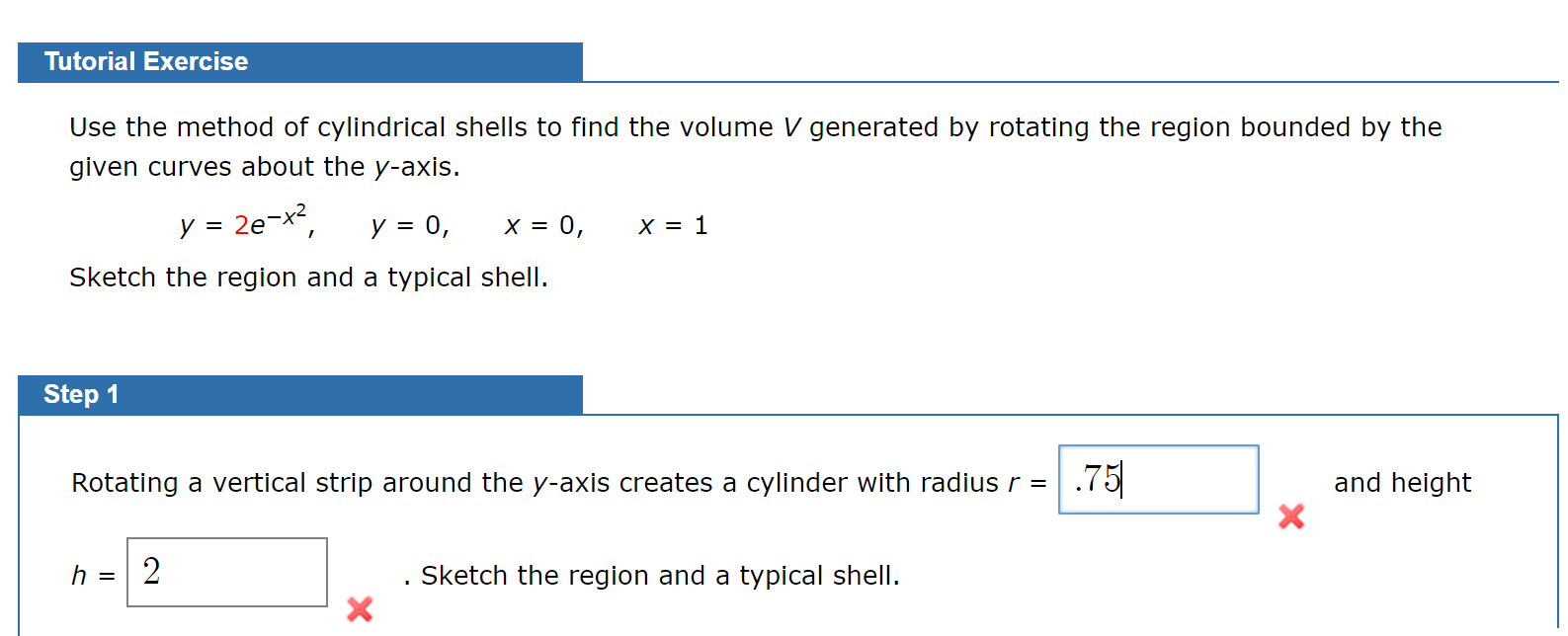 Solved Tutorial Exercise Use the method of cylindrical | Chegg.com