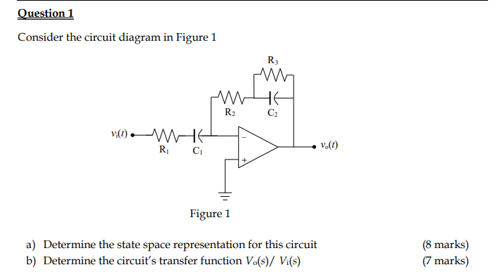 Solved Consider the circuit diagram in Figure 1 a) Determine | Chegg.com